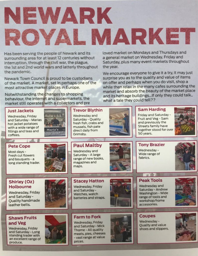 Markets and events at Newark Royal Market